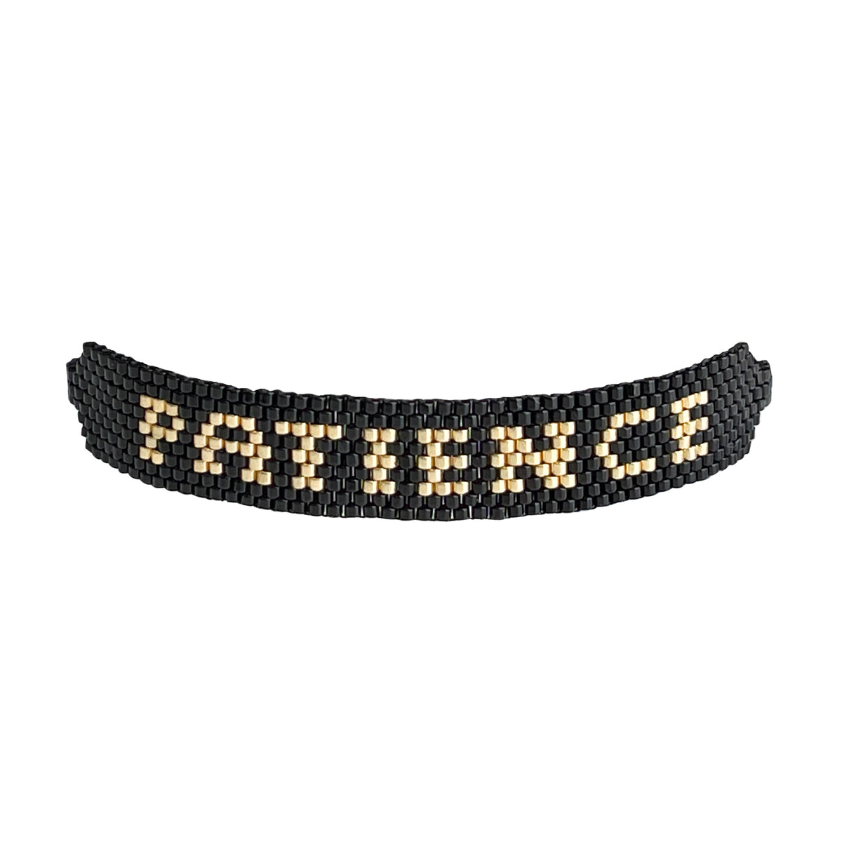 patience bracelet gold + black – House of Grace Jewelry